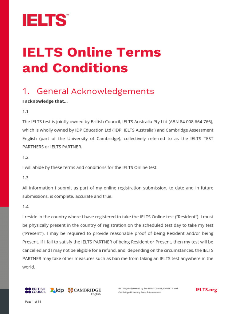 IELTS Online Test Guidelines | PDF | International English Language ...