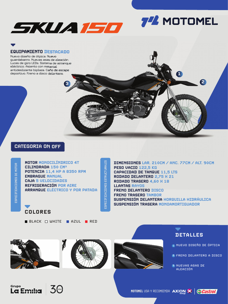 Ficha Tecnica Skua 150 | PDF