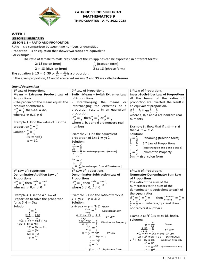 Math 9 Final LP 3RD Quarter | PDF | Triangle | Mathematics