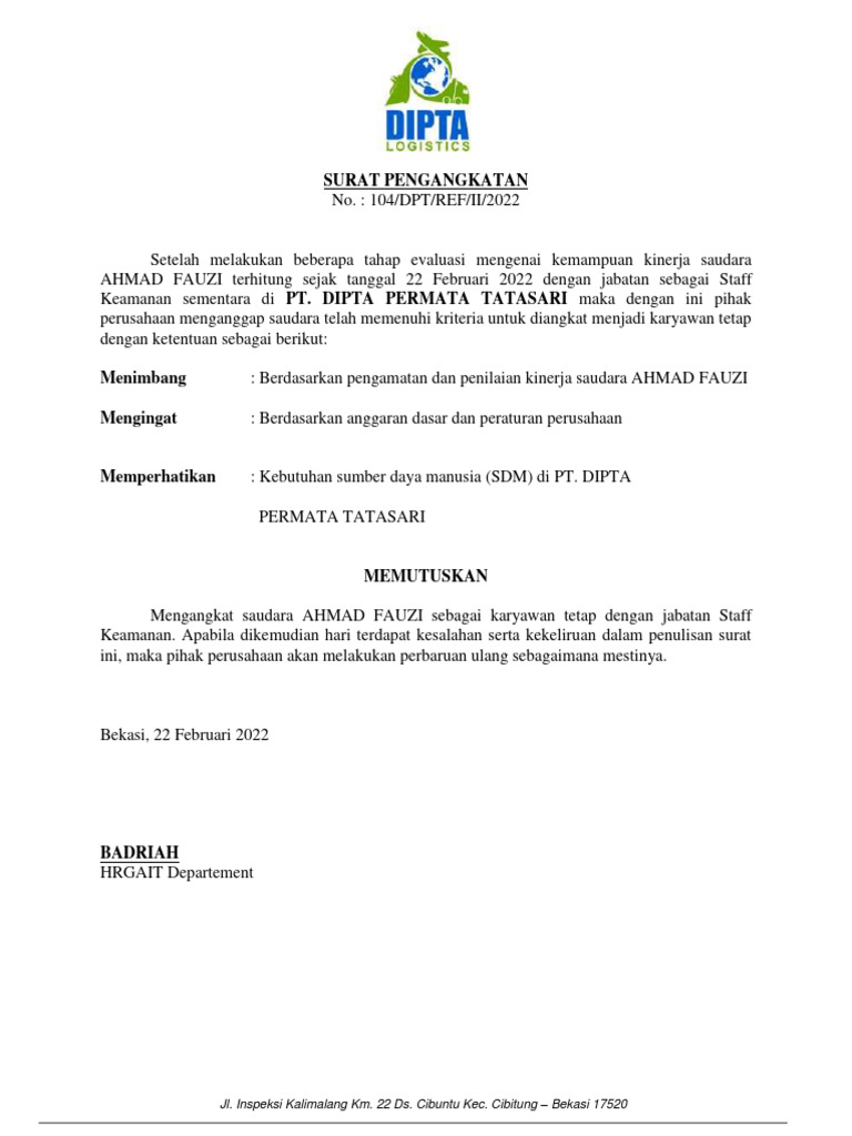 SK Kartap Ahmad Fauzi | PDF