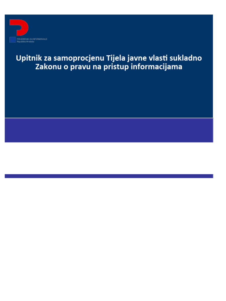 Upitnik Za Samoprocjenu Tjv HJK | PDF