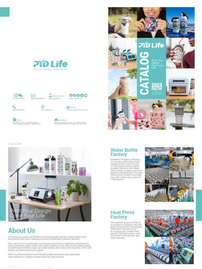 2023 PYD Life Catalog Sublimation Drink-Wares Heat Pddwresses | PDF | Vacuum Tube | Industrial ...