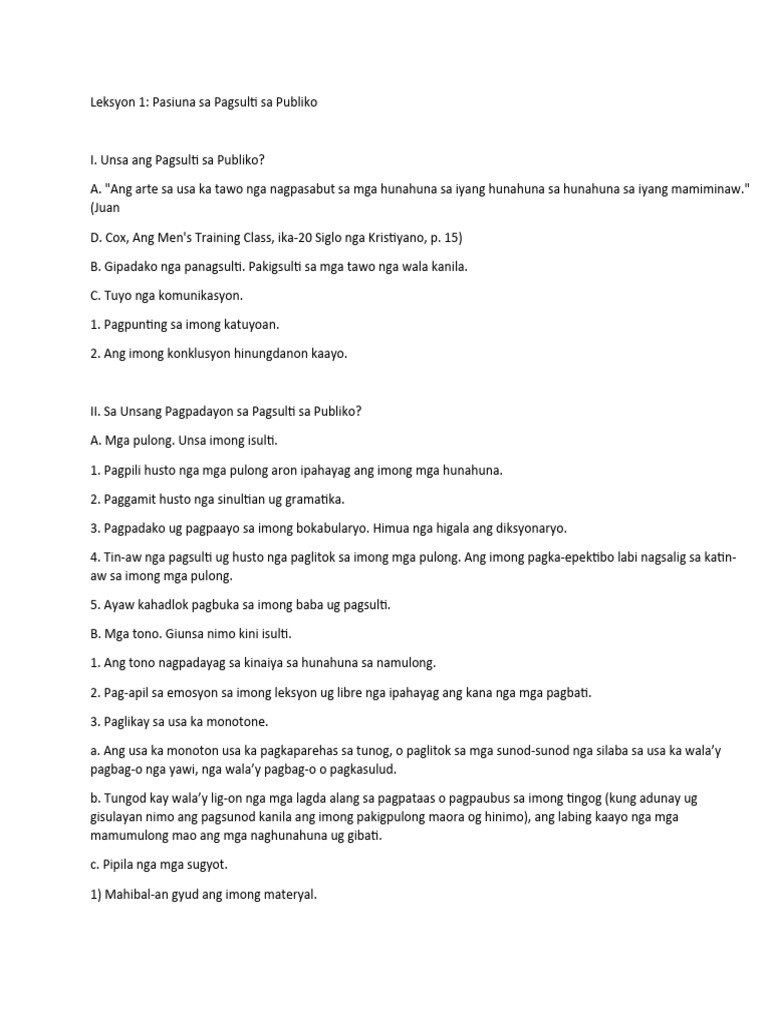 Cebuano Module | PDF