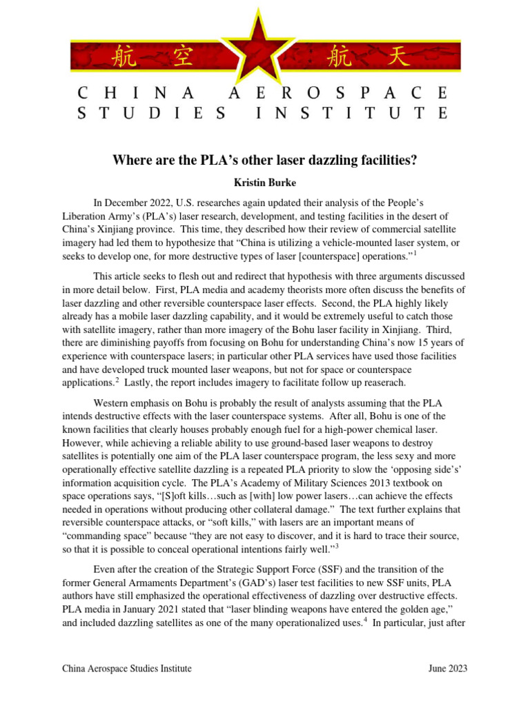 2023-06-12 CASI Where are the PLA's other satellite dazzling facilities ...