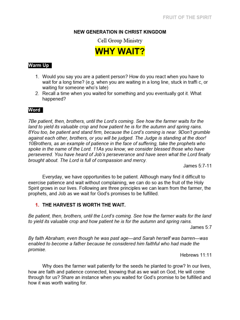 Why Wait | PDF