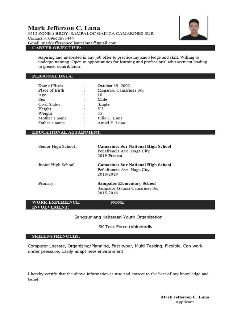 Luna Resume | PDF