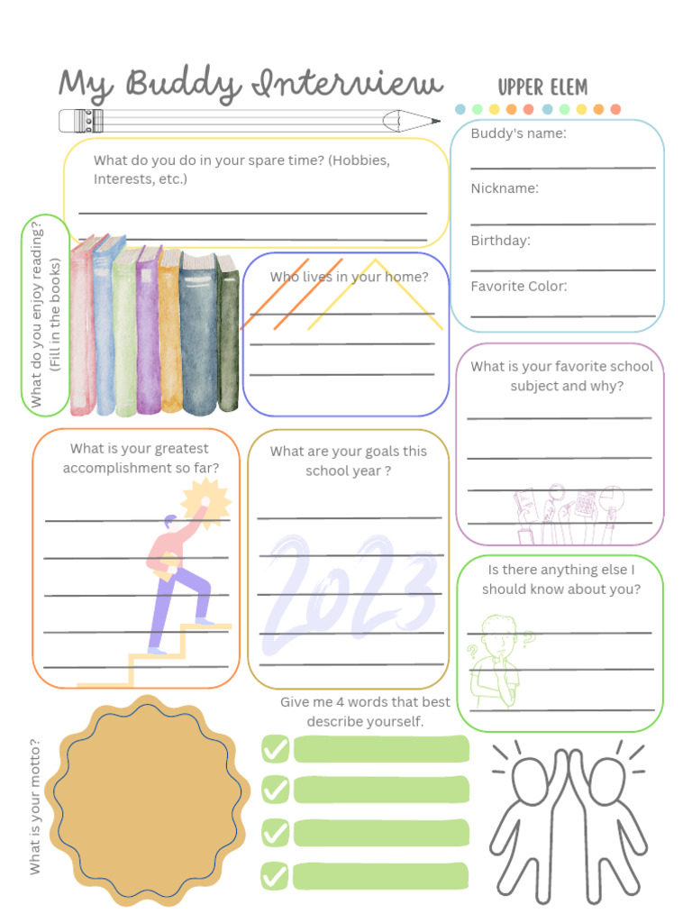 Upper Elem Buddy Interview Template | PDF