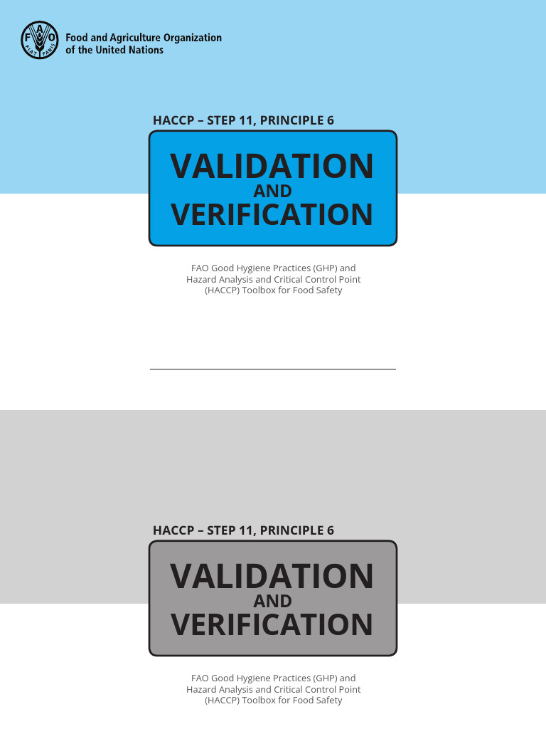 Validation & Verification of HACCP Plan. - 1 | PDF