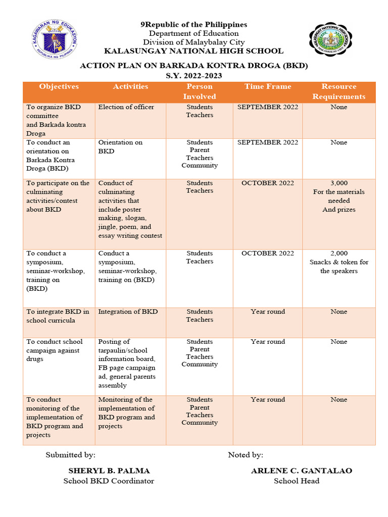 ACTION PLAN BKD | PDF