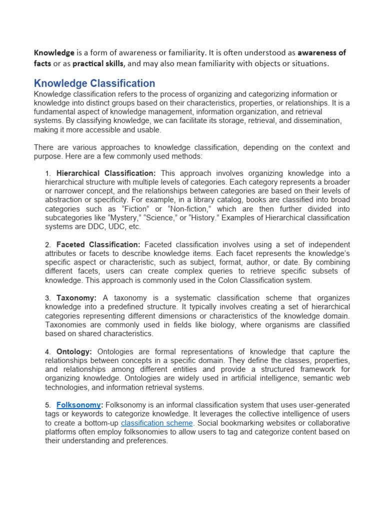 Knowledge Areas | PDF