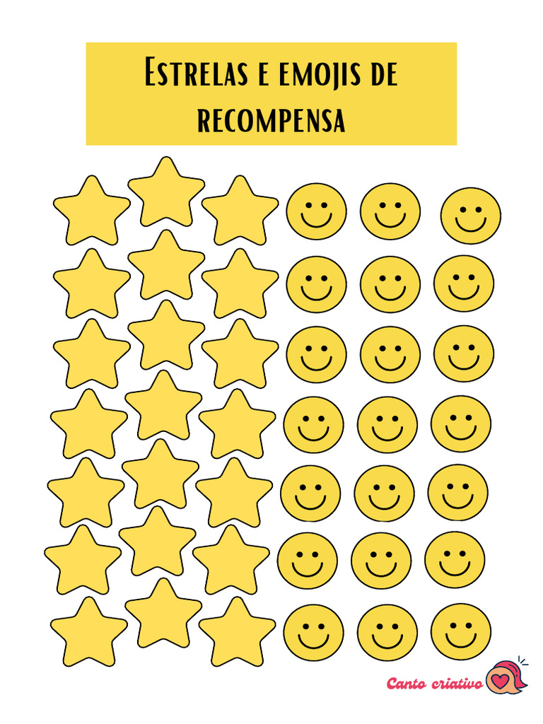 9 Estrela de Recompensa 2 Folhas para Recorte Parte 2 | PDF