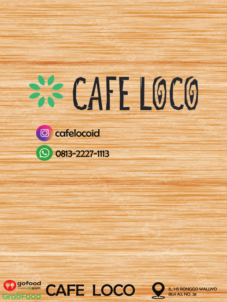 Cafe Loco Menu | PDF