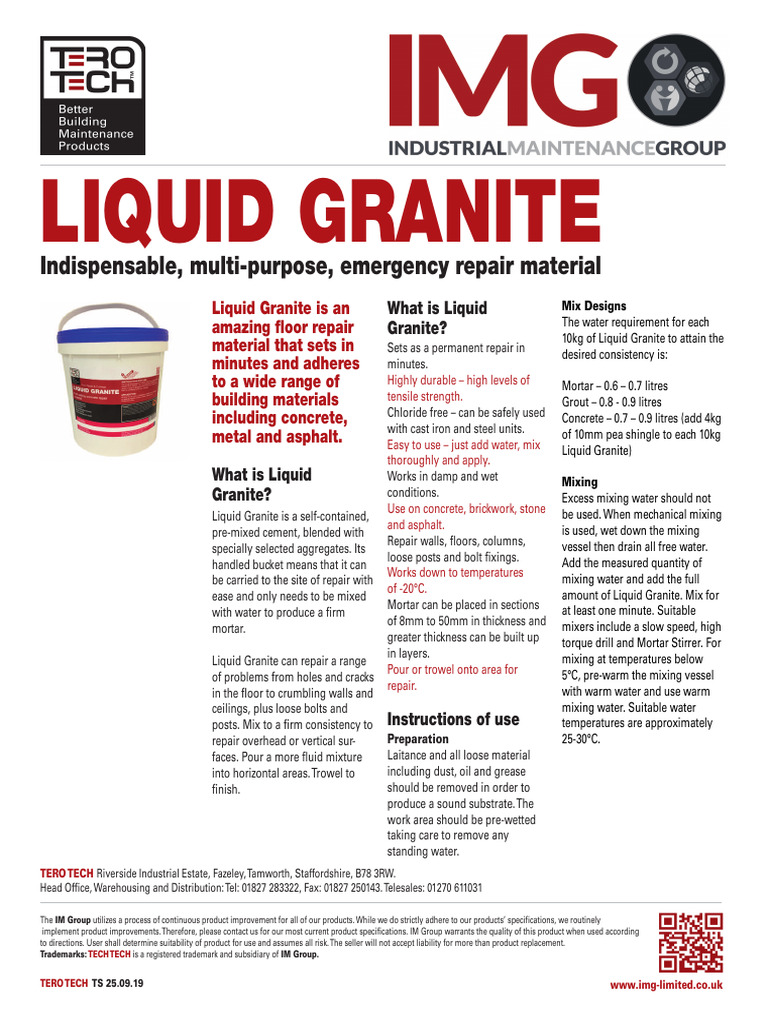 Liquid-Granite-Tech-Sheet | PDF