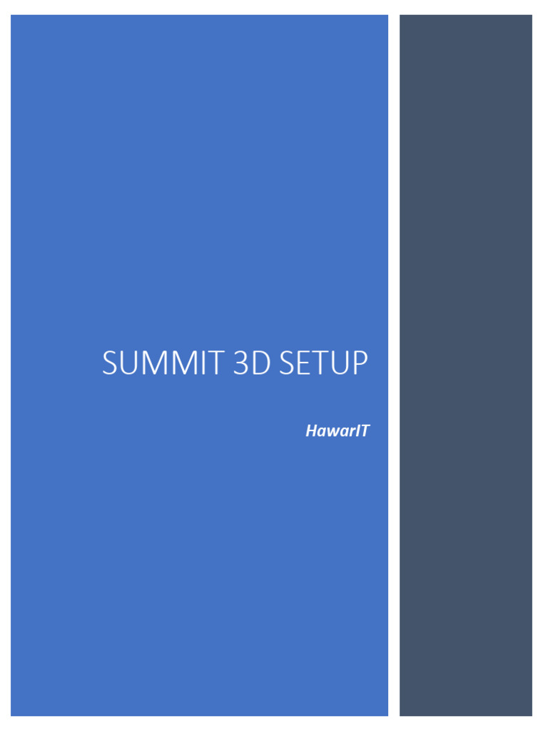 Summit 3D Setup | Download Free PDF | Rotation | Camera
