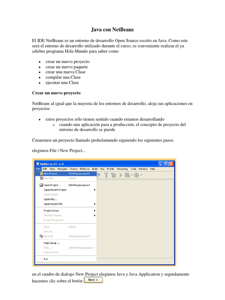 Java Con Netbeans Pdf Entorno De Desarrollo Integrado Java