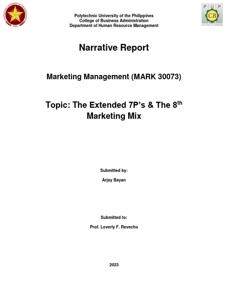 Kami Export BAYAN Arjay Narrative Report | PDF