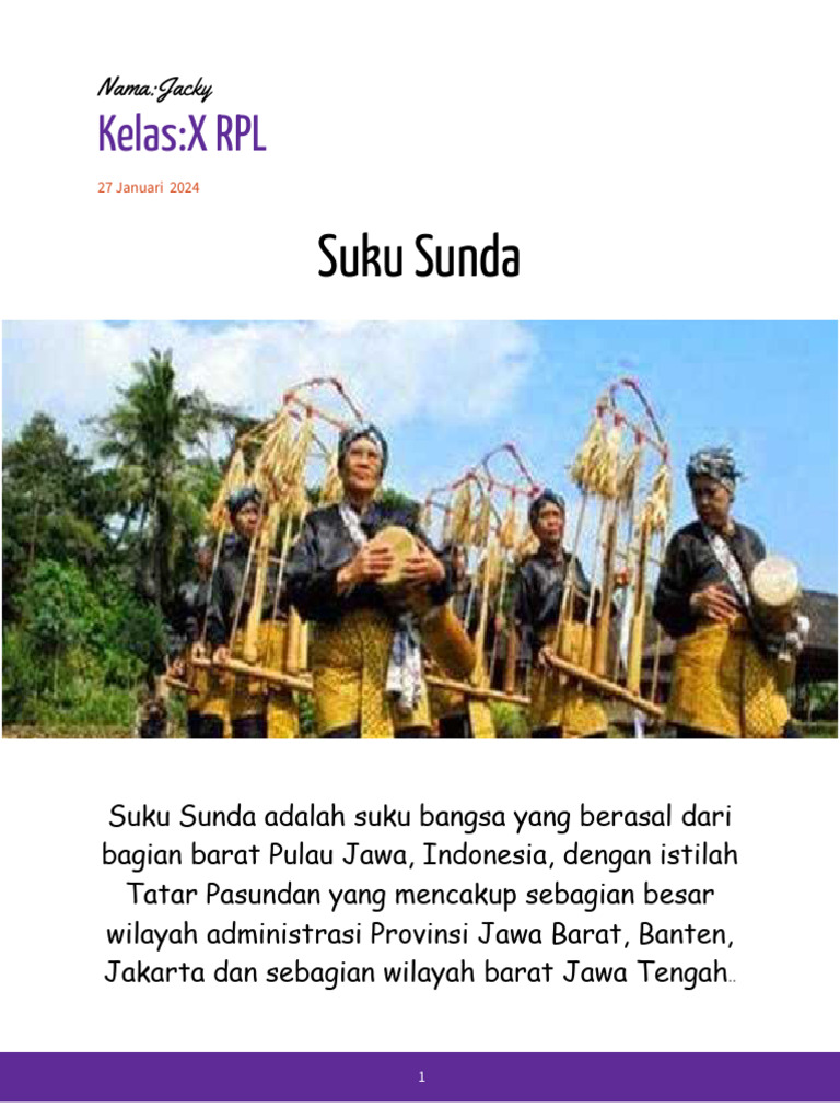 Suku Sunda | PDF | Ilmu Sosial | Agama & Spiritualitas