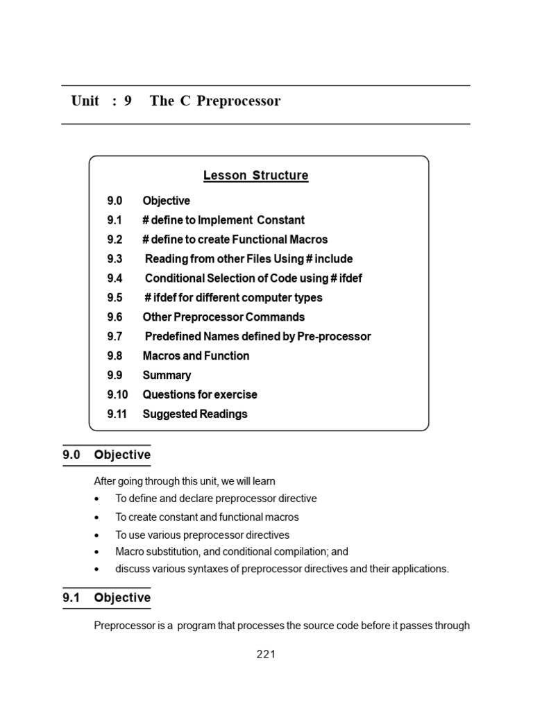 BCA Paper-V Unit-9 | PDF | Macro (Computer Science) | C (Programming ... BCA Paper-V Unit-9 | PDF | Macro (Computer Science) | C (Programming ...