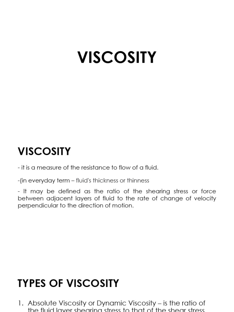 Viscosity | PDF