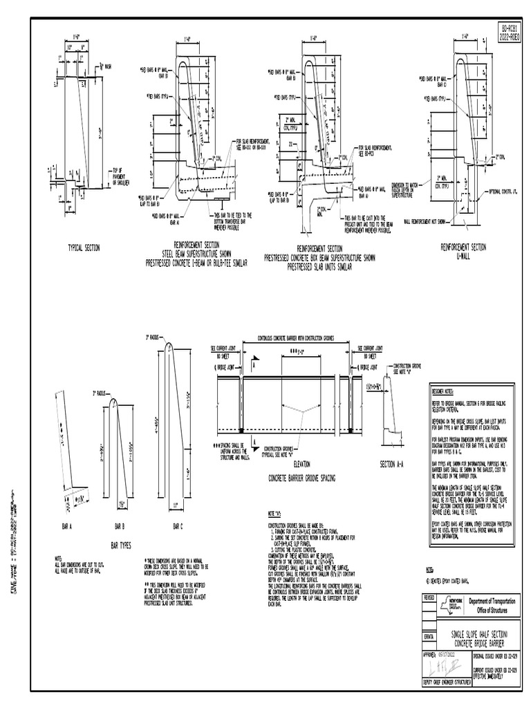 Concrete Traffic Barrier Specifications | PDF