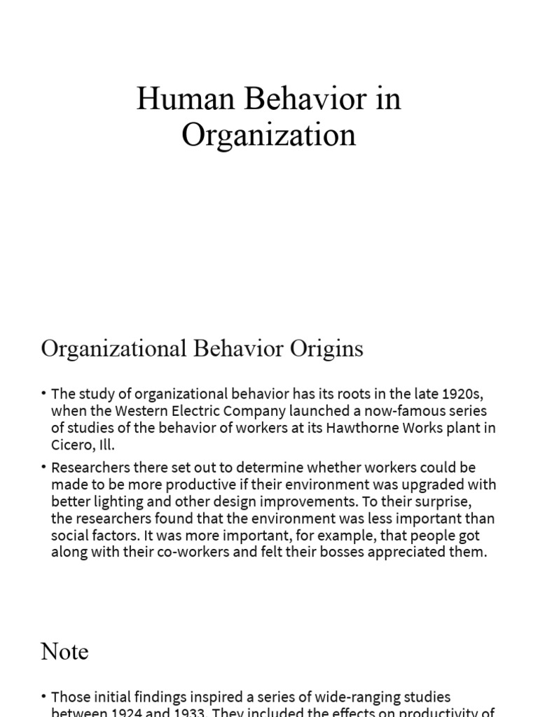 Human Behavior in Organization 2022 | PDF | Organizational Behavior | Behavior
