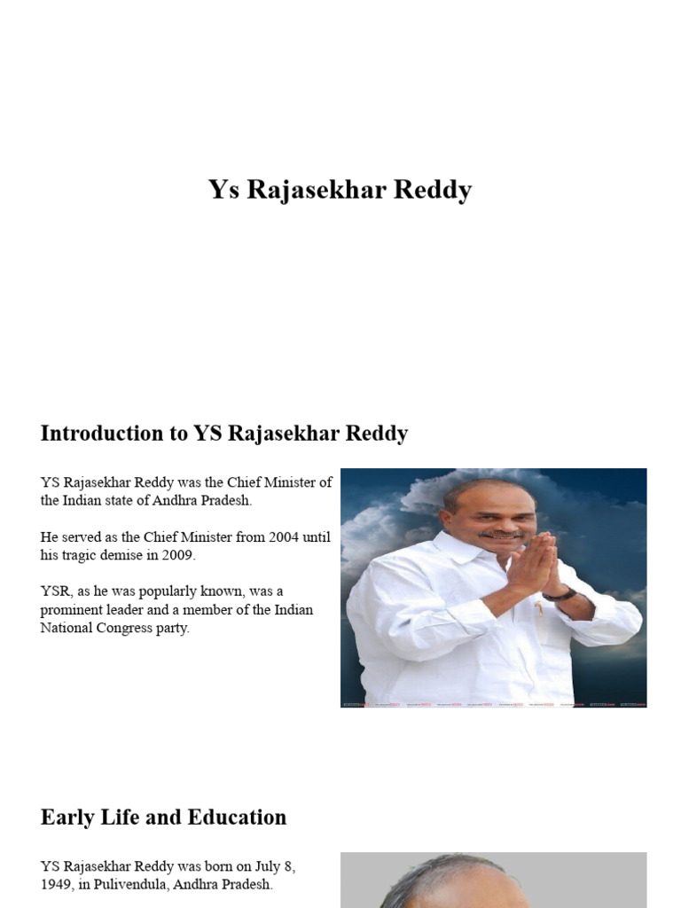 Ys Rajasekhar Reddy | PDF