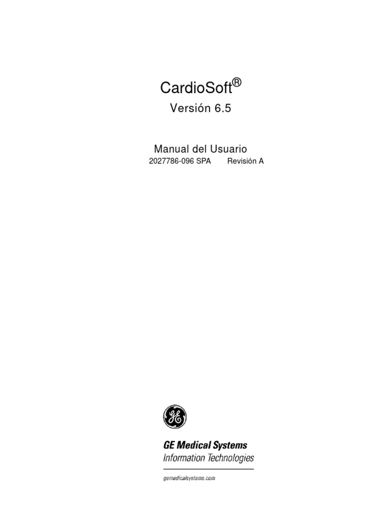 CardioSoft® MANUAL USUARIO | PDF | Informática