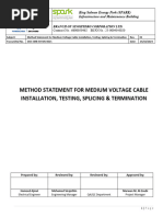 3.2 Method Statement For Cable Pulling and Termination | PDF ...