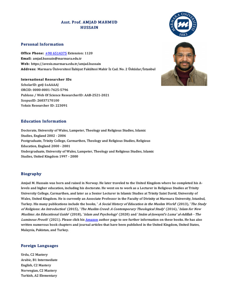 Amjad Mahmud Hussain | PDF