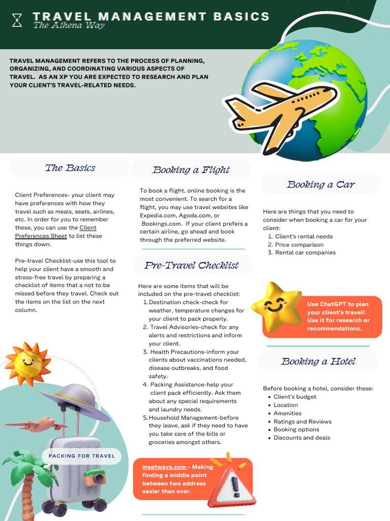 Travel Management Basics Cheat Sheet - D3aef7 - 011907 | PDF