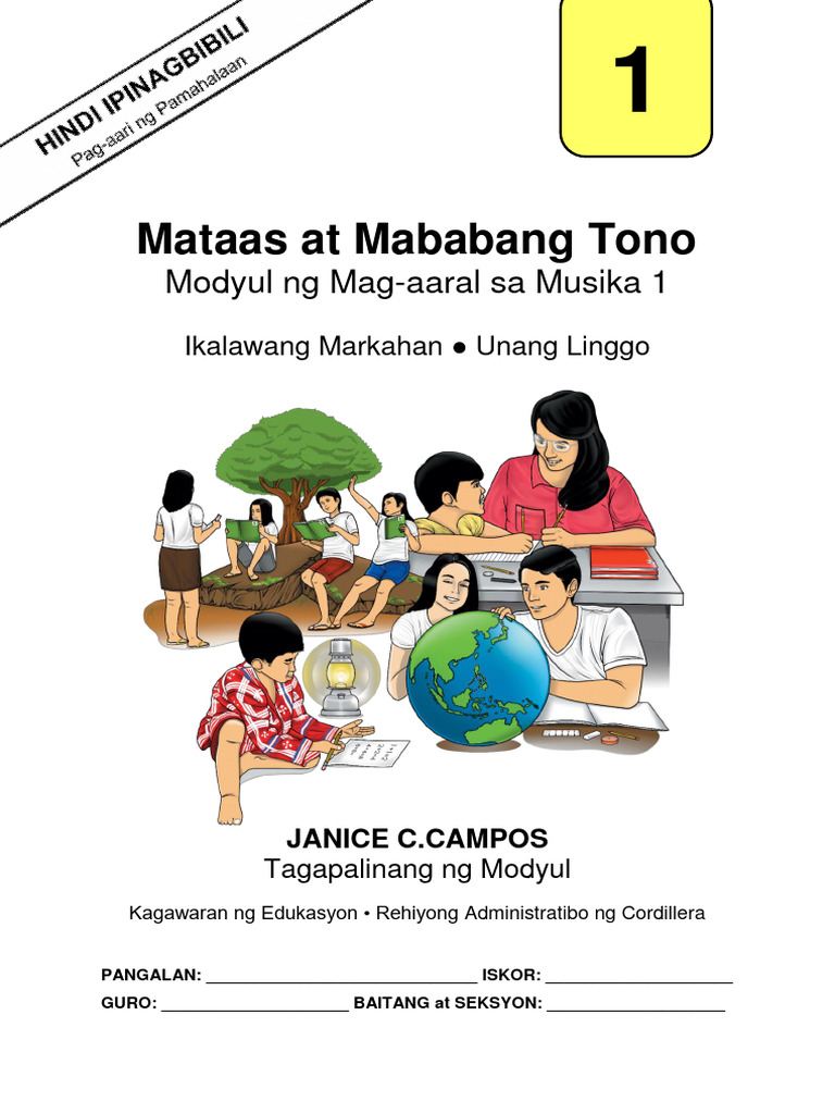 Passed 1749-12-20MELCS-Baguio - Mataas - Mababa - Tono | PDF