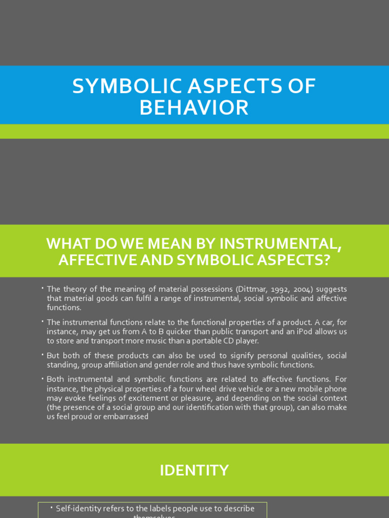 Symbolic and Affective Aspects of Behavior | PDF | Behavior | Affect ...
