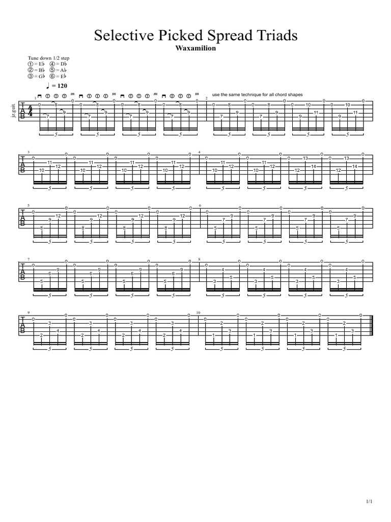 Selective Picked Spread Triads | PDF