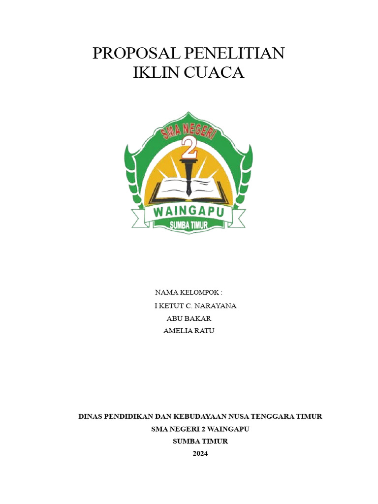 Proposal Penelitian | PDF | Sains & Matematika