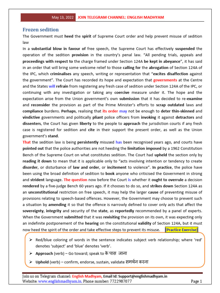 Frozen Sedition | PDF | Adjective | Verb