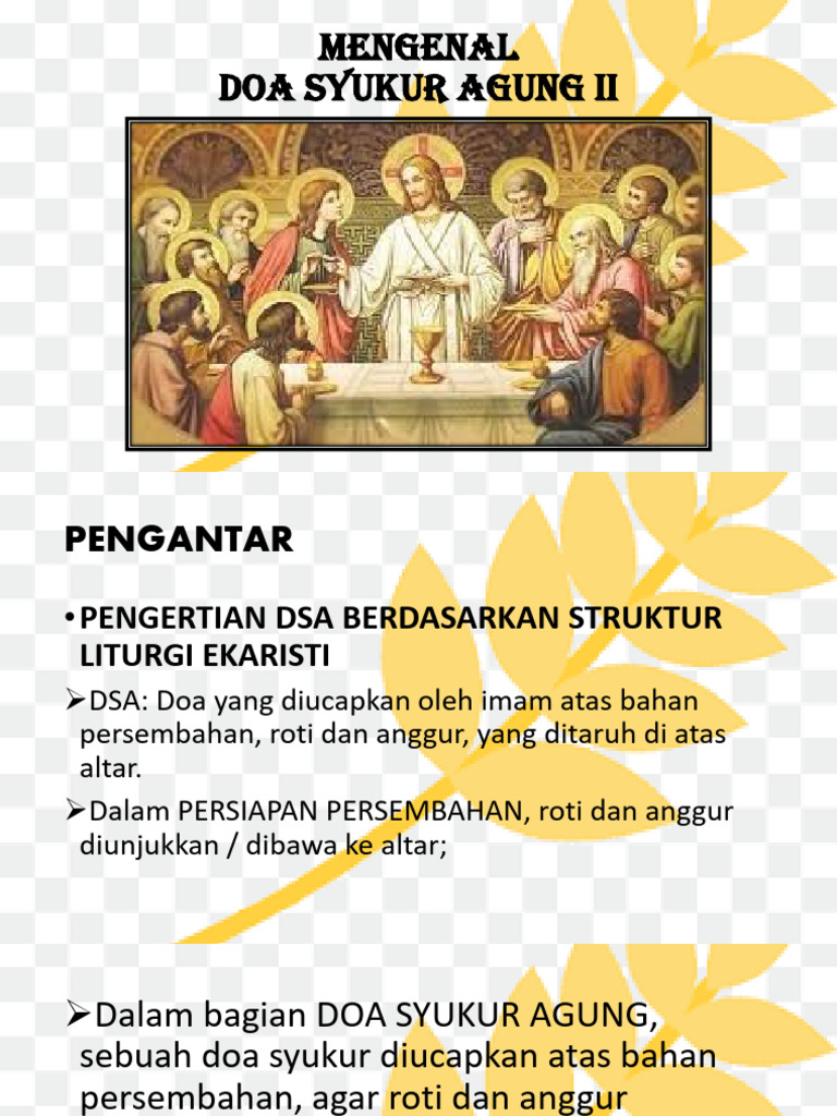 Mengenal DOa SYUKUR Agung II | PDF
