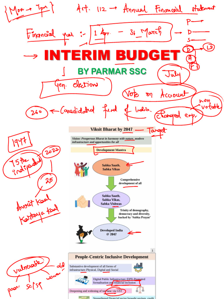 INTERIM BUDGET by PARMAR SSC | PDF