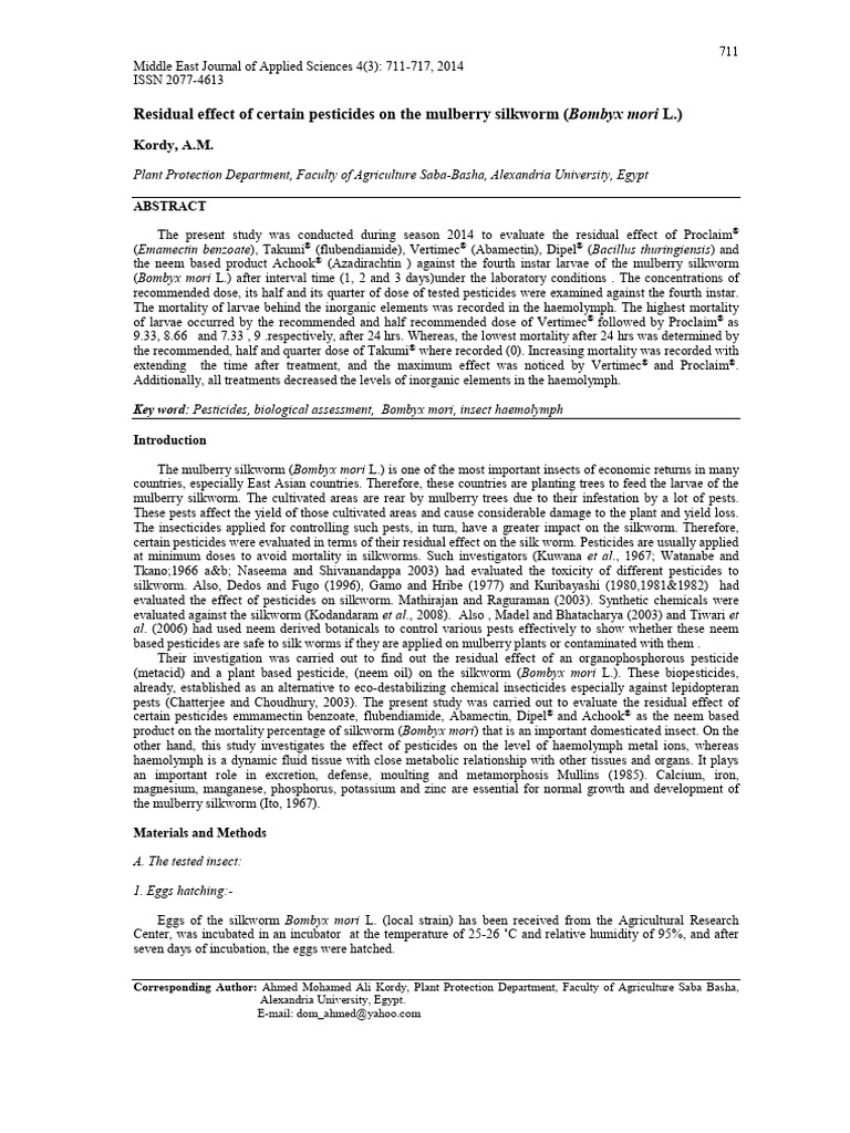 Viermi de Matase | PDF | Magnesium | Iron