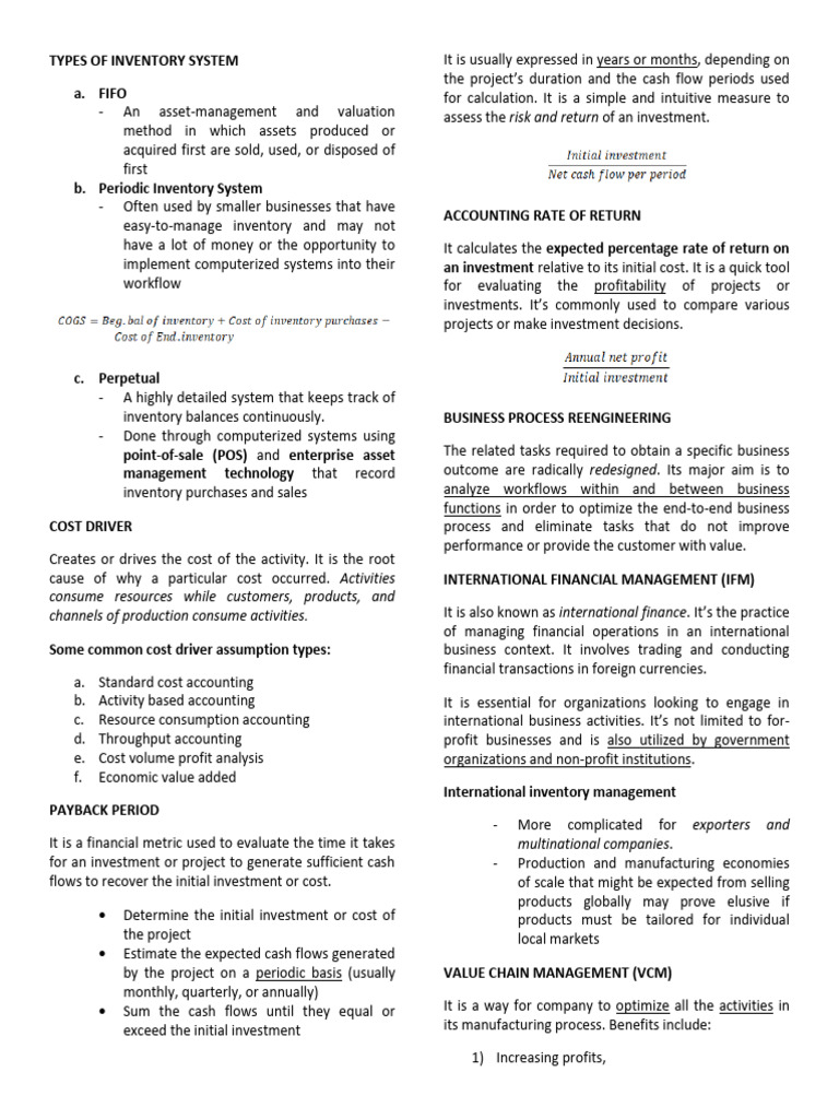 Fin Man Finals Coverage | PDF | Interest | Inventory