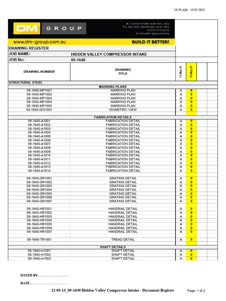 Document Register | PDF