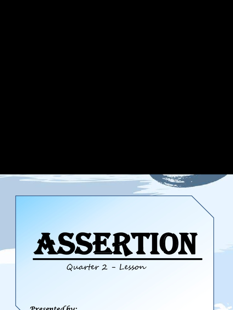 Assertion 1 | PDF