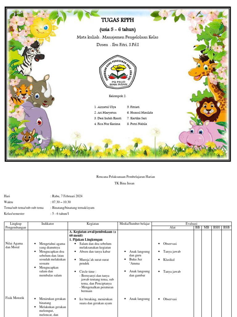 Tugas RPPH Bu Fitri Kel.2 | PDF