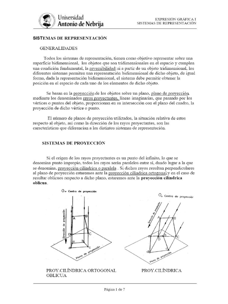 Tema 6 Tipos de Proyecciones Proyecciones Cilíndrica, Cónica y Diédrica. Representación de ...