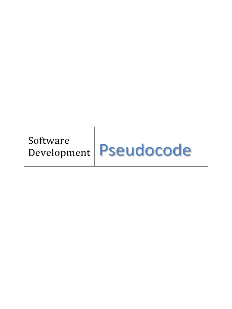 Pseudocode - Workbook - sm2012 | PDF | Control Flow | Computer Programming