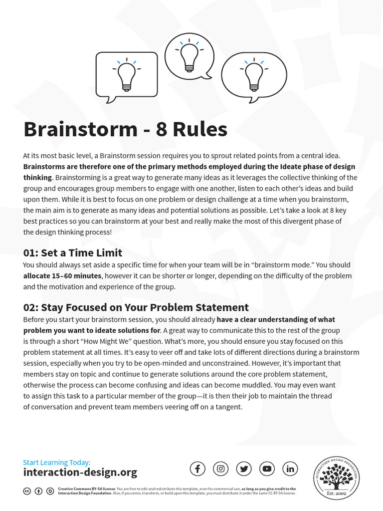 Brainstorm 8 Rules | PDF