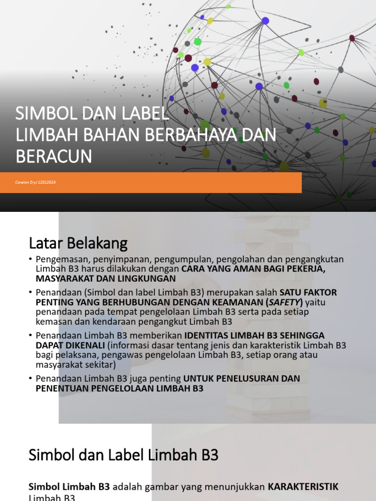 Simbol dan Label Limbah B3 | PDF | Griya & Taman