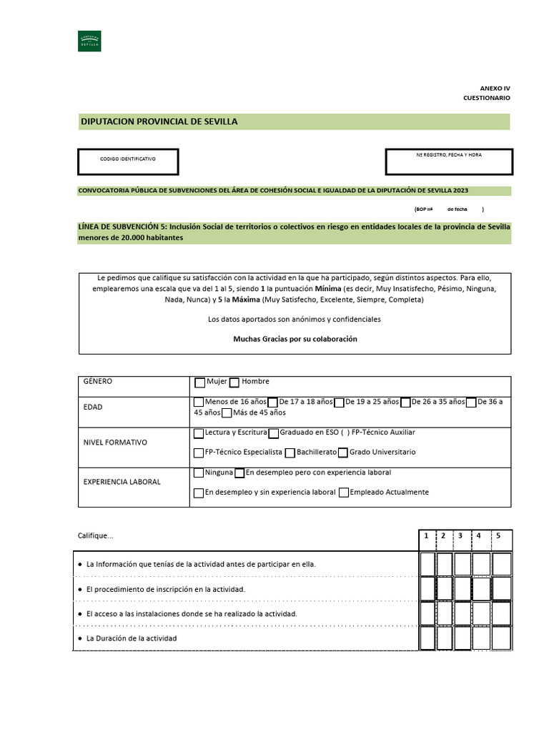 ANEXO IV LINEA 5 Editable | PDF