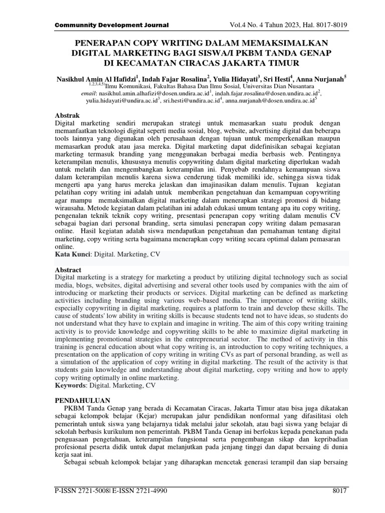 Penerapan Content Writer | PDF