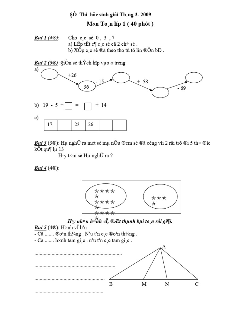 20 de Luyen Thi HSG Mon Toan Lop 1 | PDF