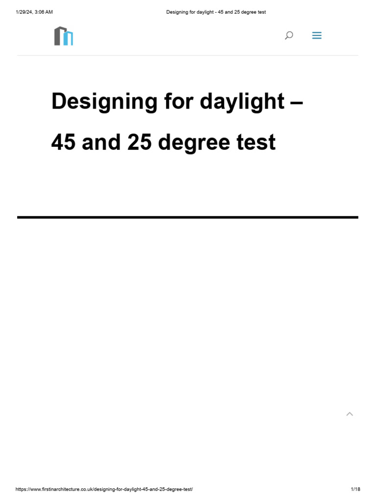 01 BE Designing For Daylight - 45 and 25 Degree Test | PDF